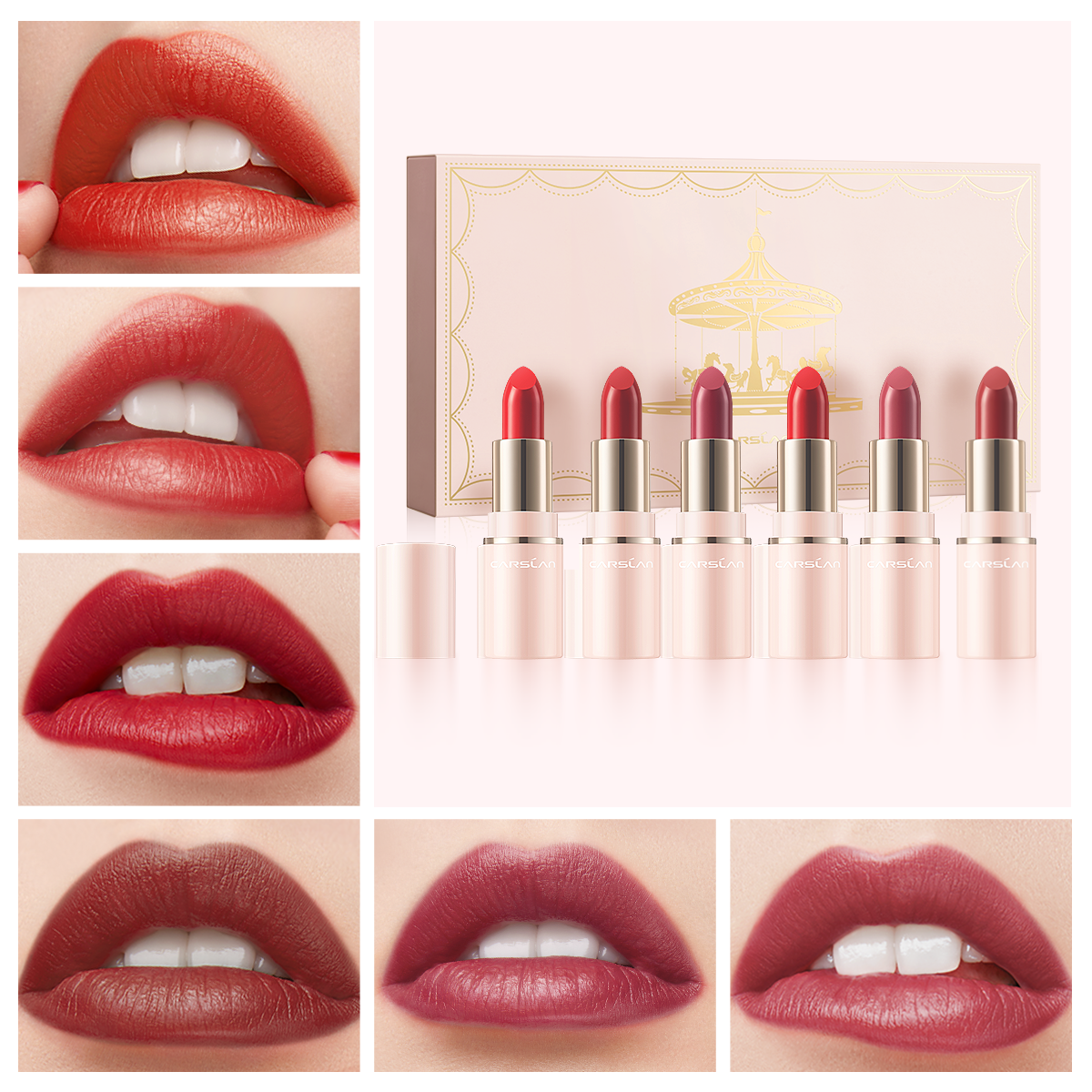 CARSLAN Creamy Lipstick Set, Highly Pigmented and Creamy Finish Lip ...