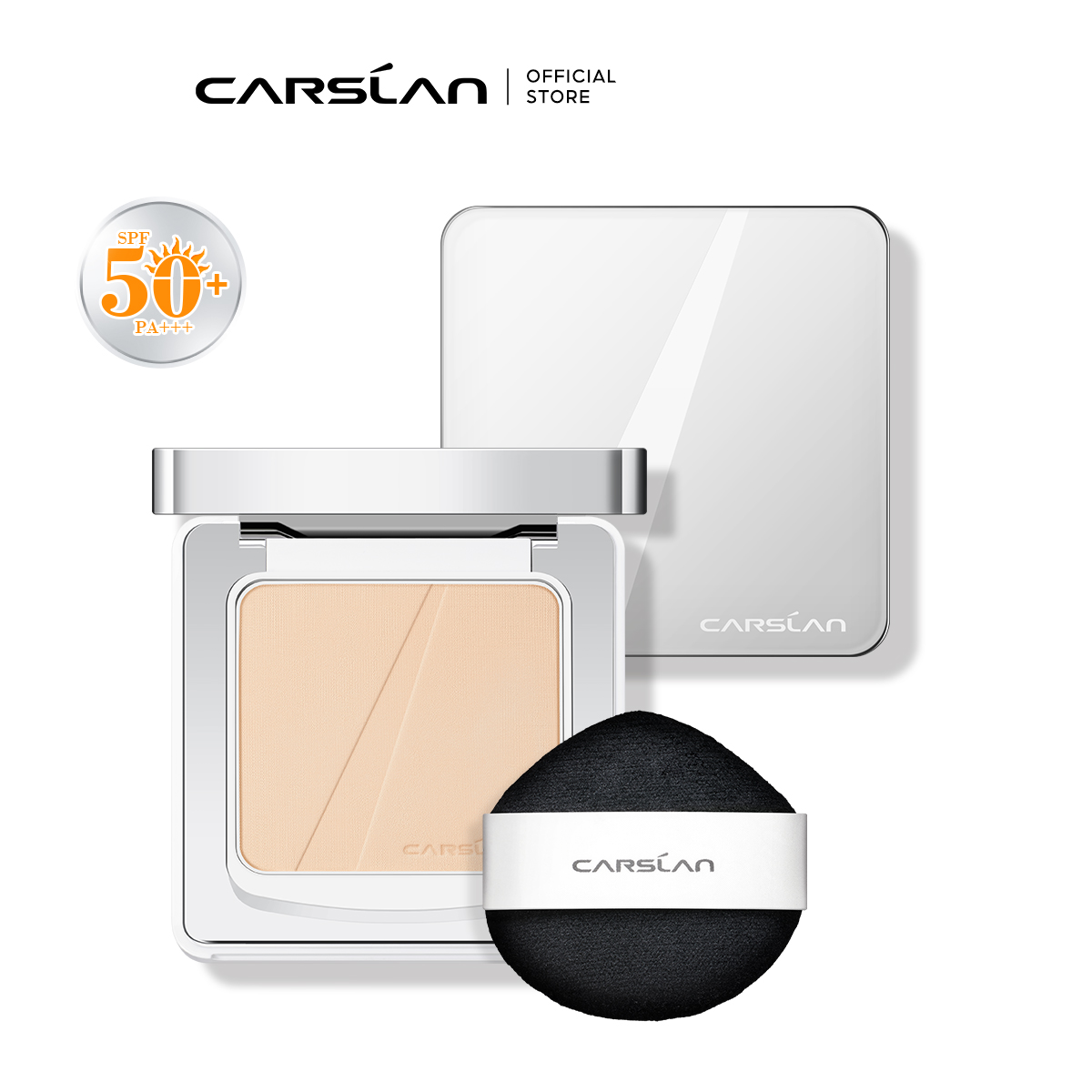 Carslan Pressed Powder SPF50+ PA+++ Oil Control Long-Lasting Anti-Perspirant Makeup Setting ...